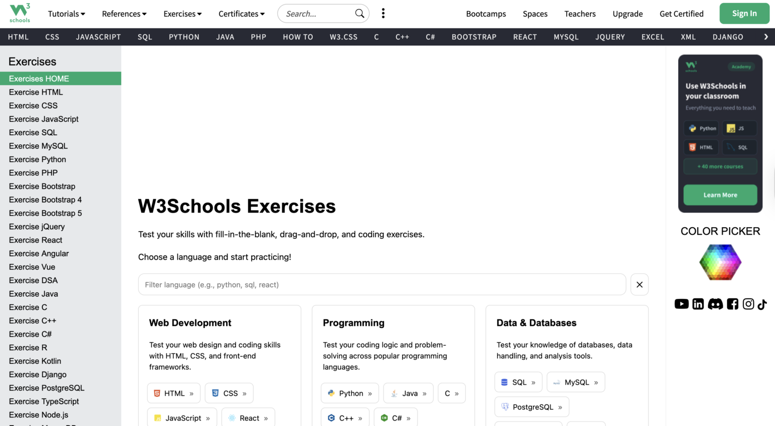 Websites to Practice HTML, CSS, and JavaScript